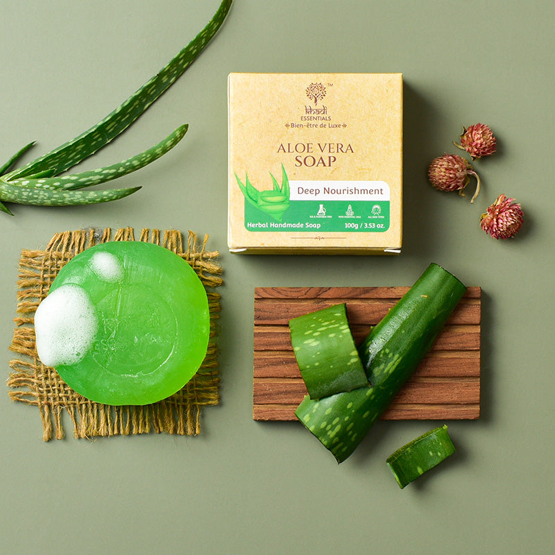 Aloe Vera Soap for Deep Nourishment | Herbal Handmade Soap – Khadi ...
